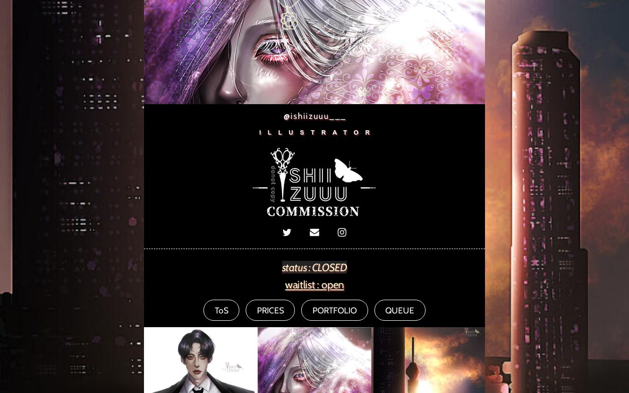 Art Commission sheet by @ishiizuuu__